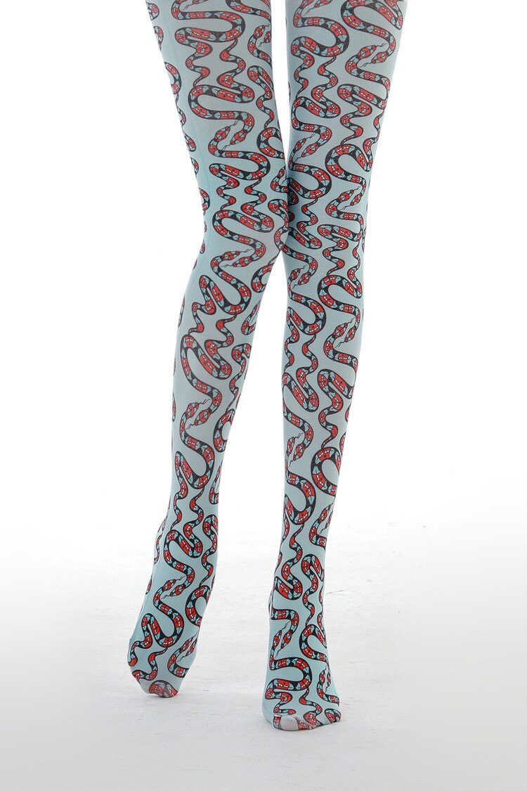 Snake pattern printed pantyhose and – Vicedeal