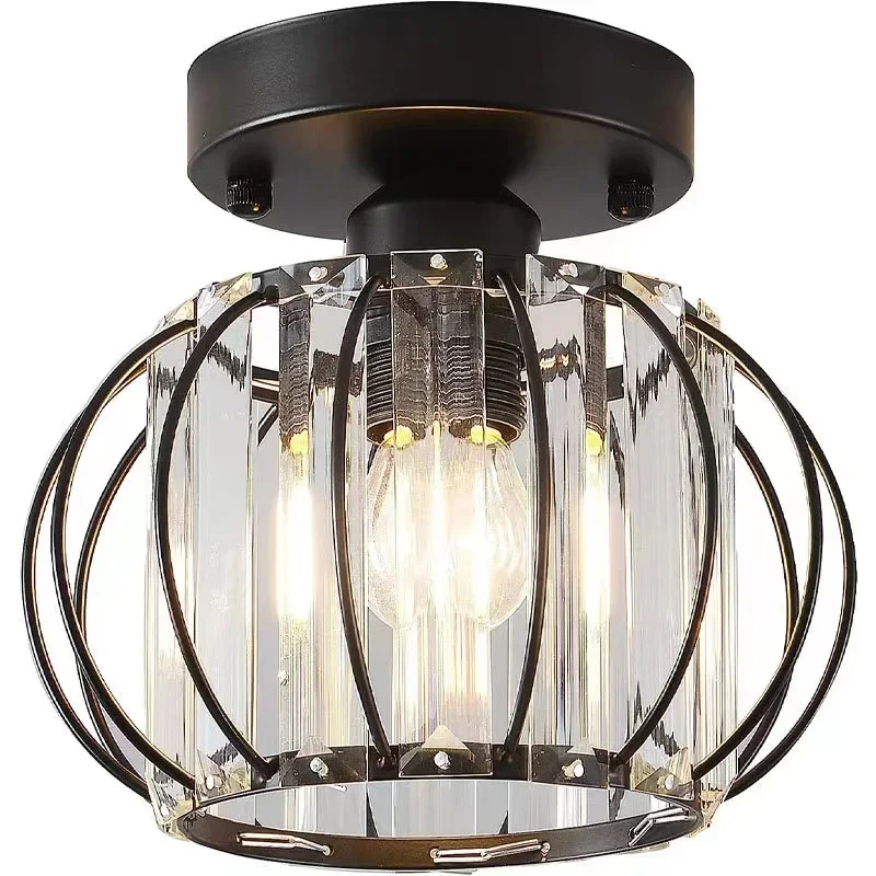 Luz de techo de cristal para entrada, lámpara pequ... – Grandado