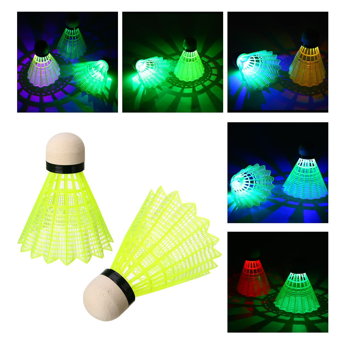 8Pcs LED Badminton Shuttlecock Nylon Night Lightin... – Grandado