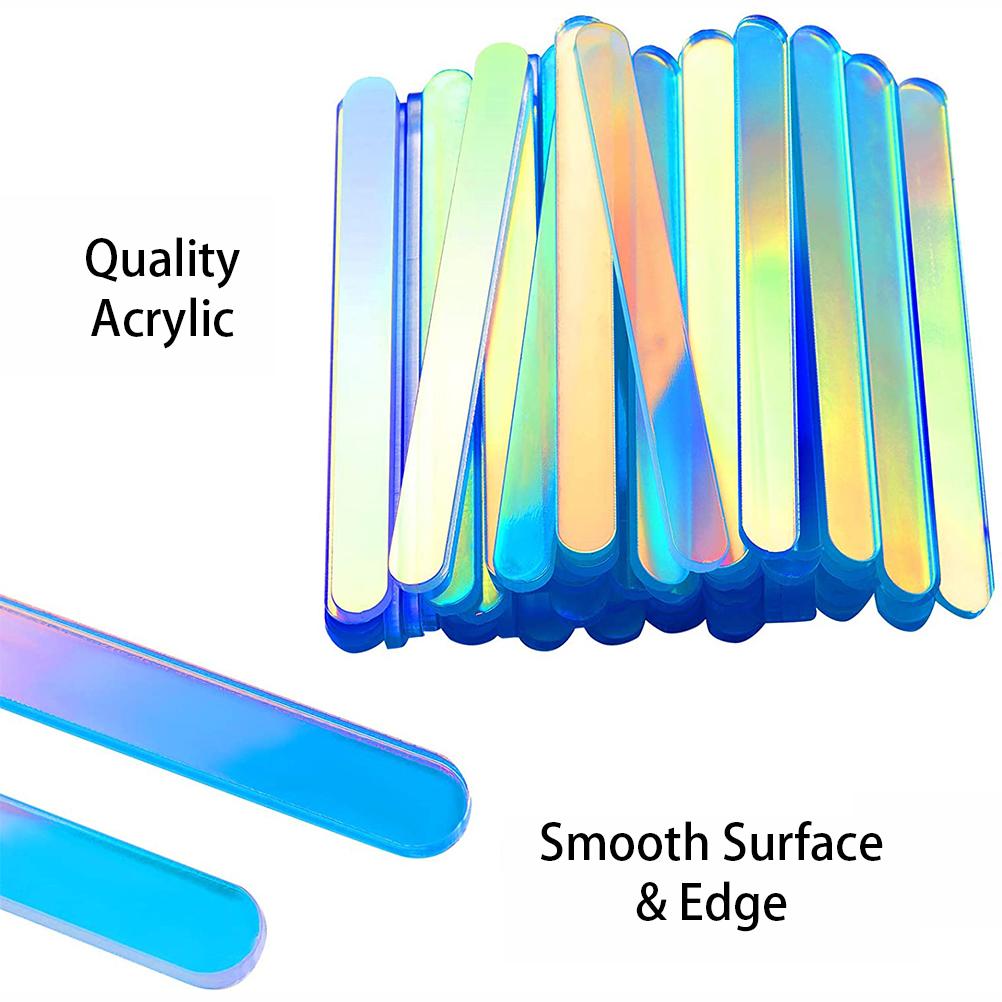 50Pcs DIY Acrylic Cakesicle Sticks Gradient Ice Cream Stick Soft ...