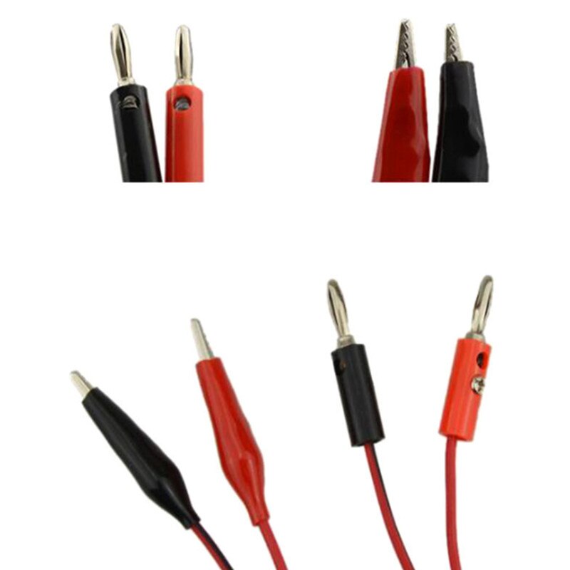 1M Alligator Cilp To AV Banana Plug Test Cable Lead Connector Dual ...