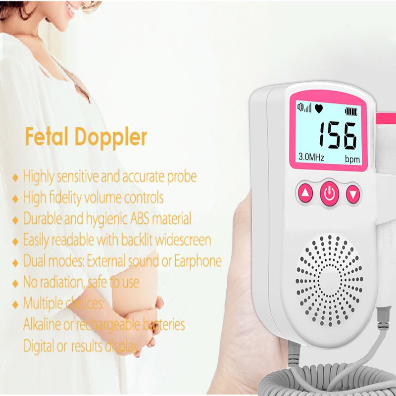 2.5MHZ Fetal Doppler Baby Baby Heart Rate Doppler ... – Vicedeal