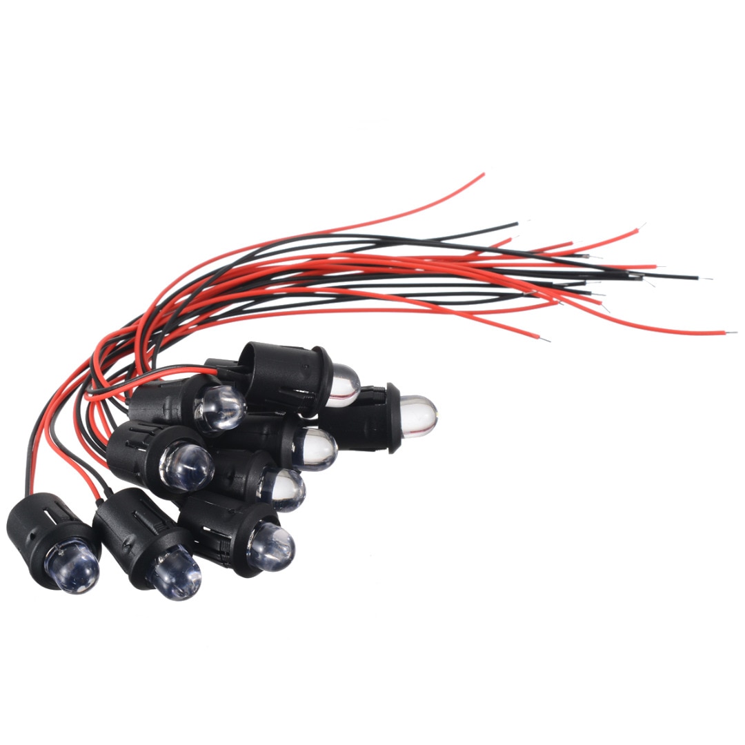 10 stücke Neue 12V 10mm Pre-Wired LED Konstante Ul... – Vicedeal