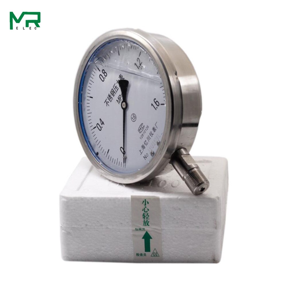304 stainless steel pressure gauge YNBF150 0-60mpa... – Vicedeal