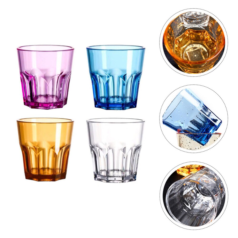 4Pcs Acryl Transparante Cups Onbreekbaar Drank Bek... – Grandado