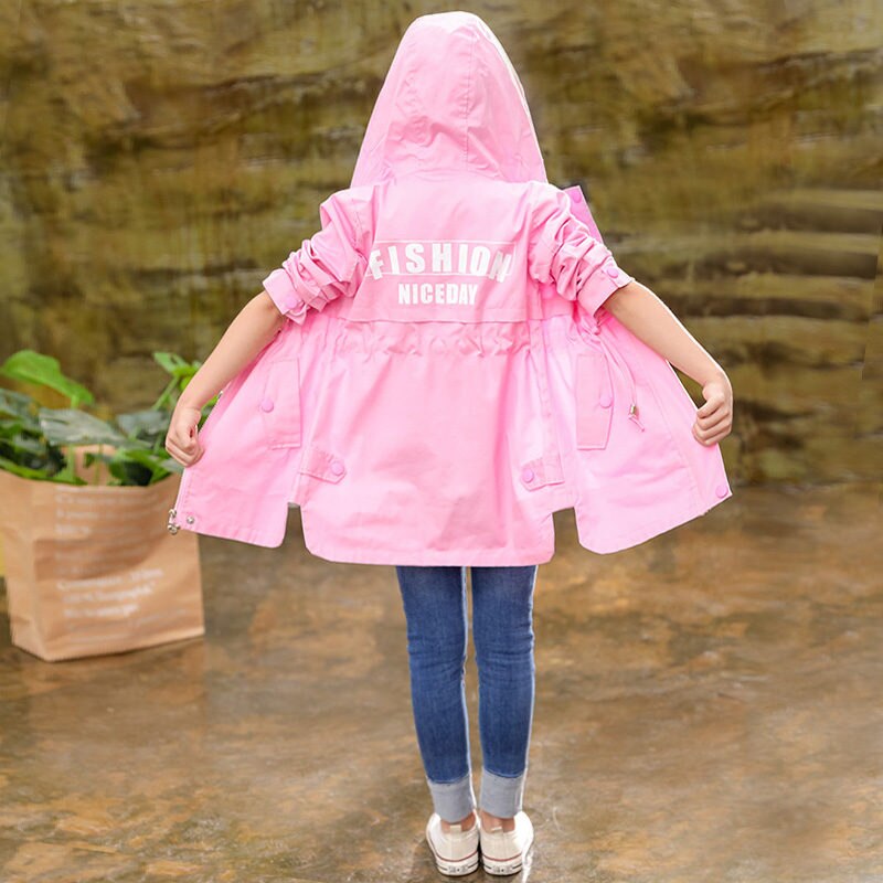 Girls Hooded Trench Coats For Girls Teenage Long W... – Grandado