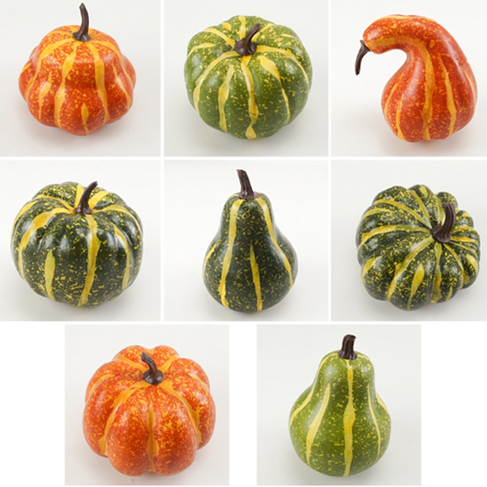8 Stuks Fall Herfst Decoratie Pompoenen Oogst Prop... – Grandado