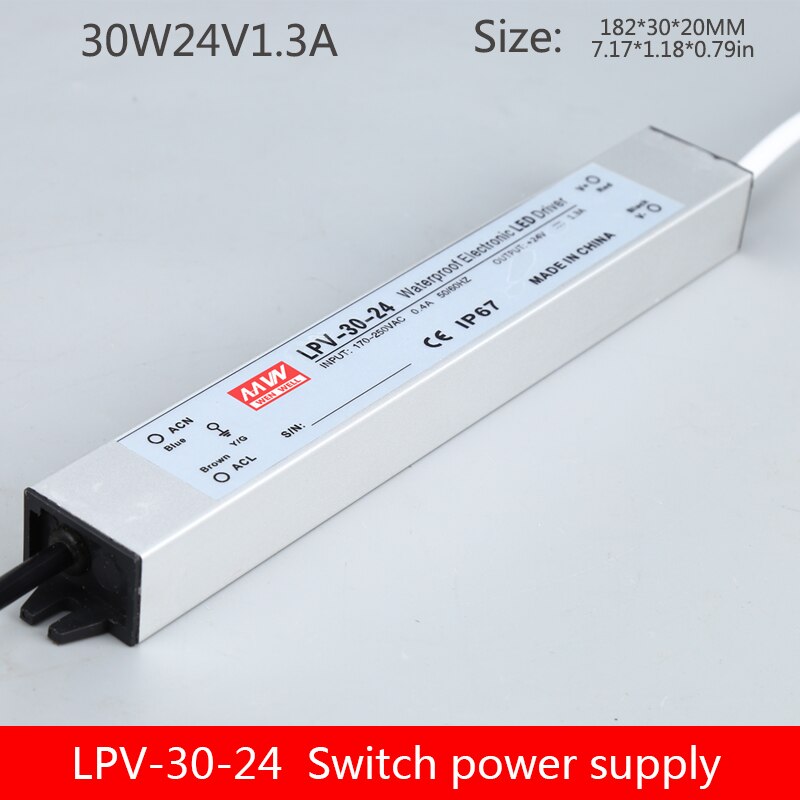 LPV-30-24V1.3A12V2.5A waterdichte schakelaar voedi... – Vicedeal