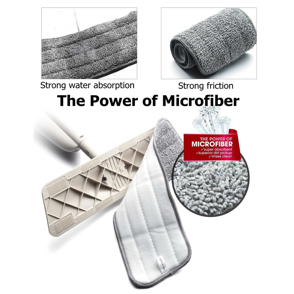 2/4/8/10/12 stk mikrofiber moppe klud køkken gulv ... – Grandado