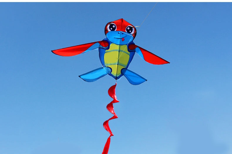 Strong Cute Turtles kite With Long Red TailHuge Be... – Grandado