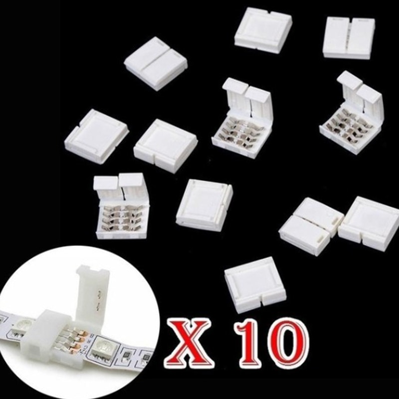 2/4-pin 10pcs 5050 RGB LED strip connector clip Co... – Vicedeal