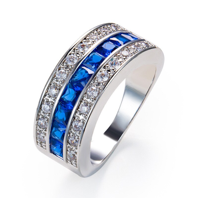 CC Classic Jewelry Simple Rings For Women Blue Squ... – Vicedeal