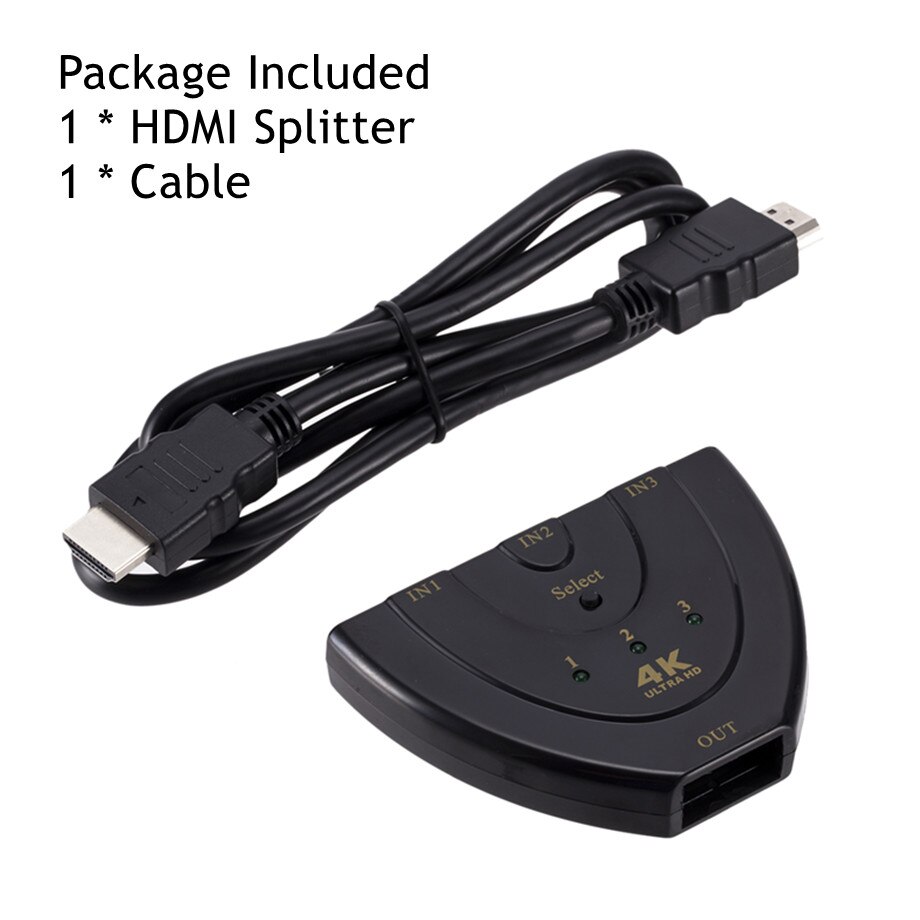 Pzzpss 4K Hdmi Switcher 4K * 2K 3D Mini 3 Port Hdm... – Vicedeal
