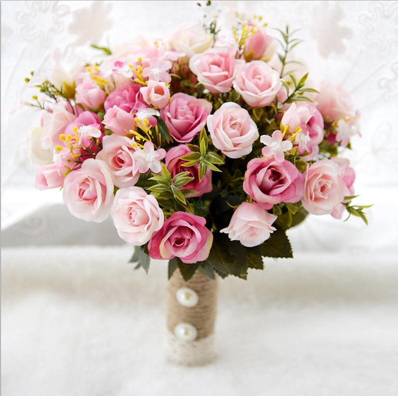 AYiCuthia Wedding Bouquet Handmade Artificial Flow... – Grandado