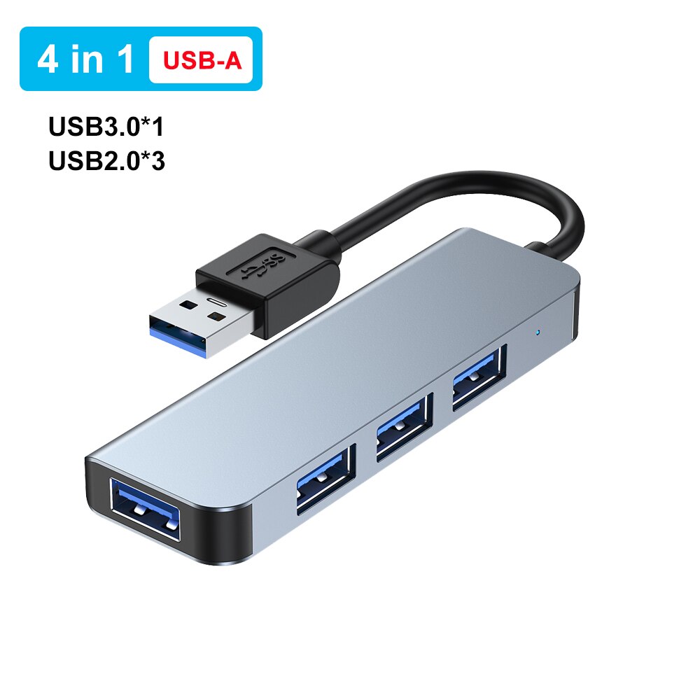 4-In-1 Usb C Hub Type-C Adapter Multi-Hub Usb Spli... – Grandado