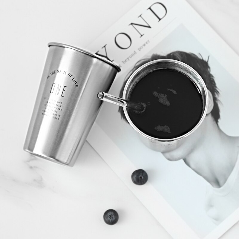 Stainless Steel Cold Drink Cup Nordic Industrial W... – Grandado