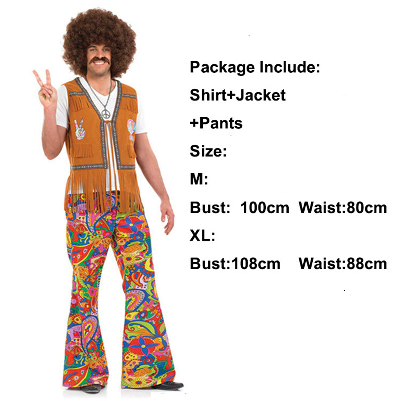 Retro 60s 70s Hippie Cosplay Carnival Halloween Co... – Grandado