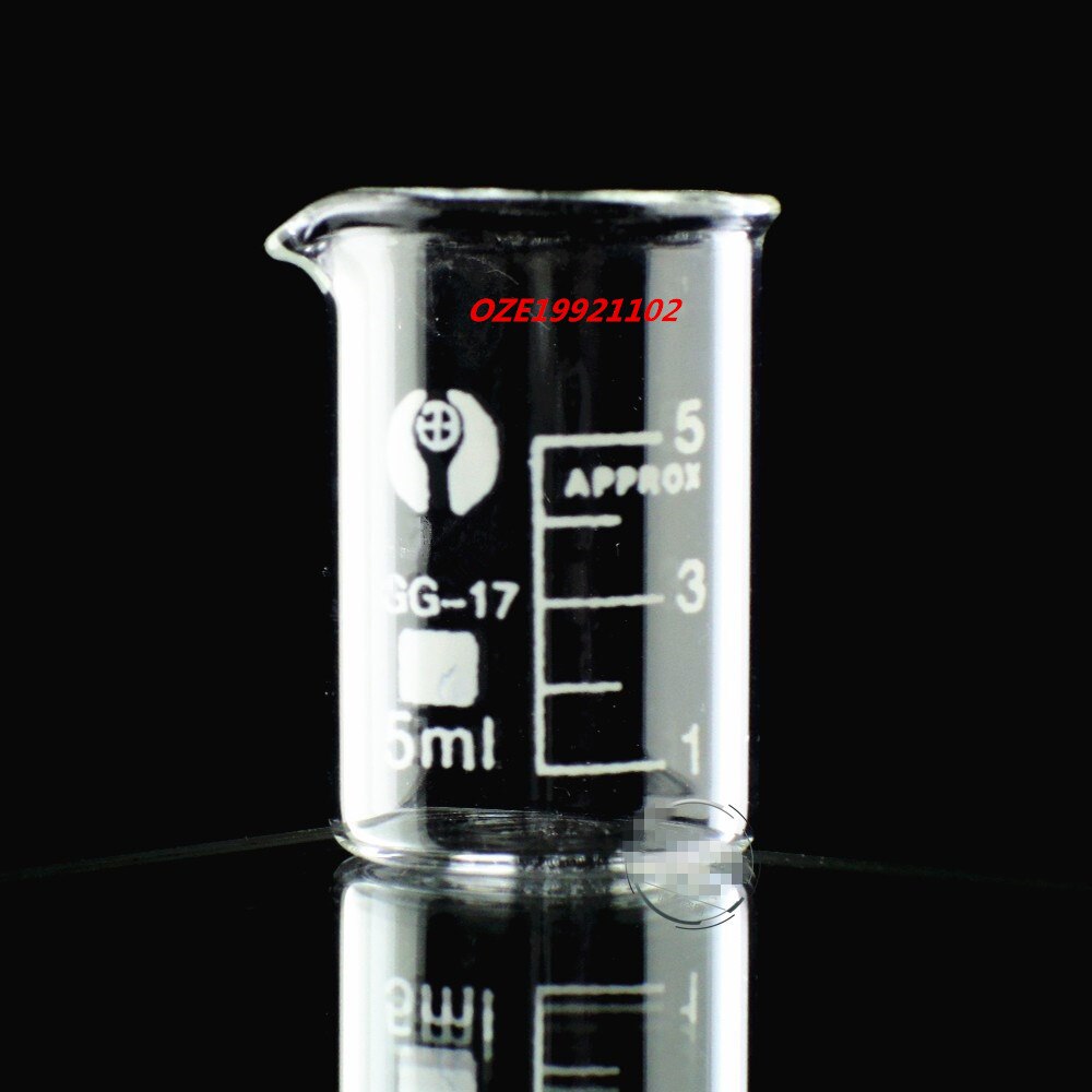 5Pcs/Lot 5mL Glass Beaker Low Form Chemical Lab Gl... – Vicedeal