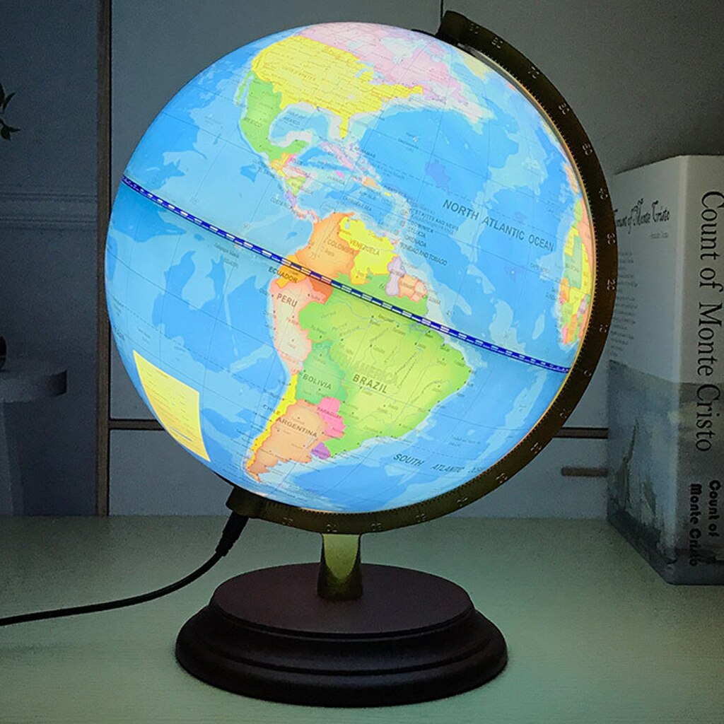 Blue Geography World Globe with Scale Stand Home/ ... – Grandado