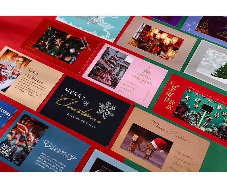 30 st/set retro julserie vykort diy gratulationsko... – Vicedeal