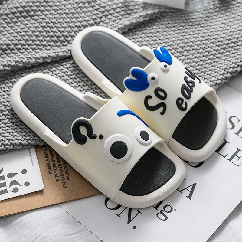 Cartoon Slippers Women Wear Ins Couple's Home Indo... – Grandado