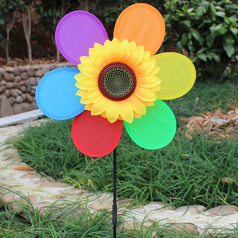1 x Funny Lovely Child DIY Colorful Sunflower Wind... – Vicedeal