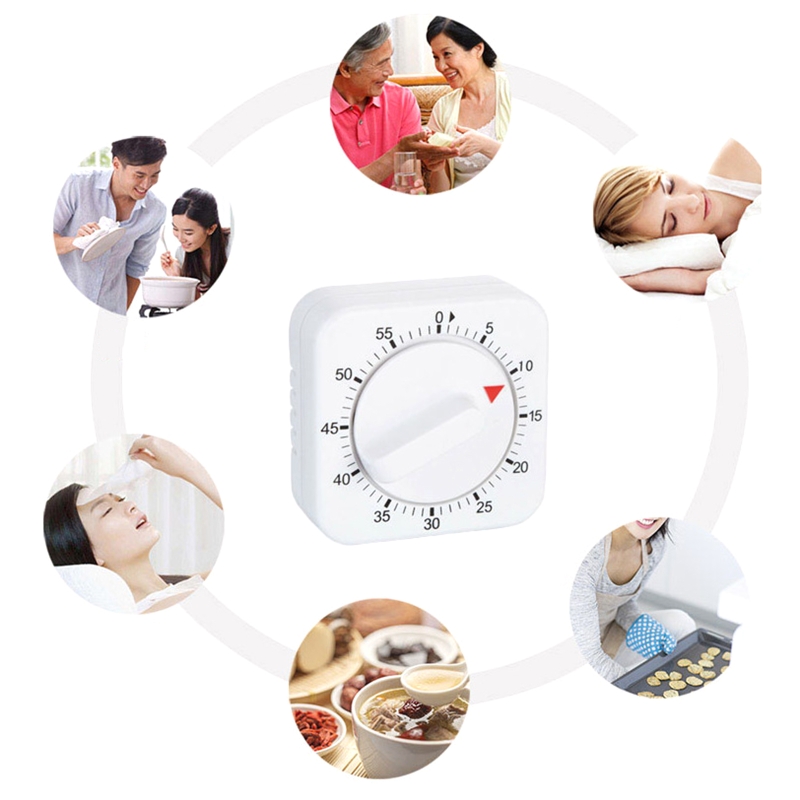 Wind Up Timer 1hr/60min Alarm Mechanical Timer Squ... – Vicedeal