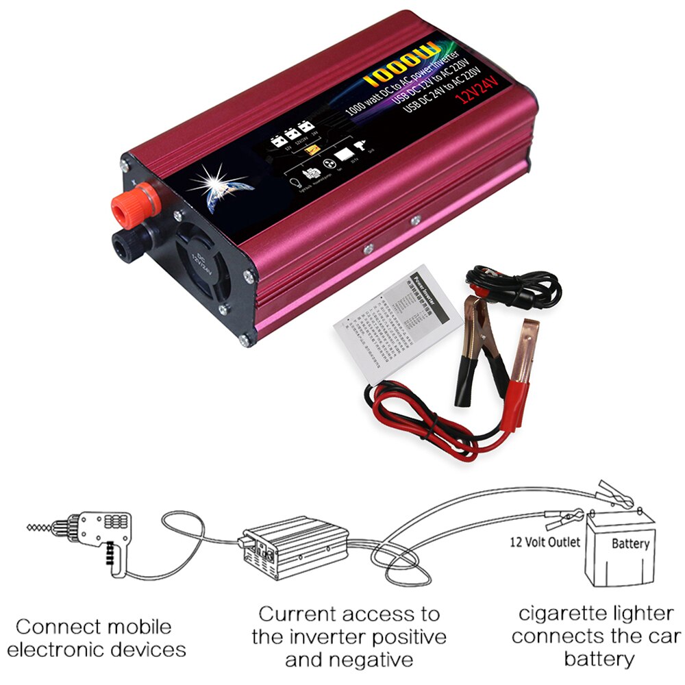 Car Power Inverter LED Indicator Power Converter I... – Grandado