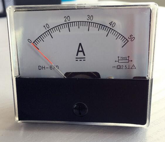 DH-670 DC 0-50A Analog Amp Panel ammeter pointer t... – Grandado