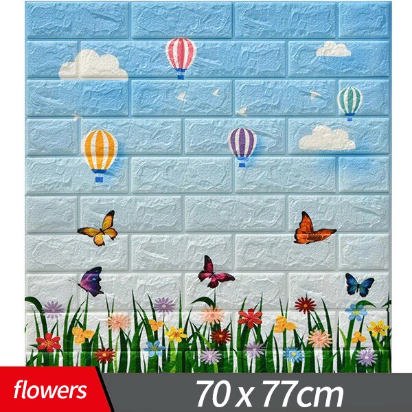 3D Muur Papier Baksteen Steen Patroon Zelfklevende... – Vicedeal