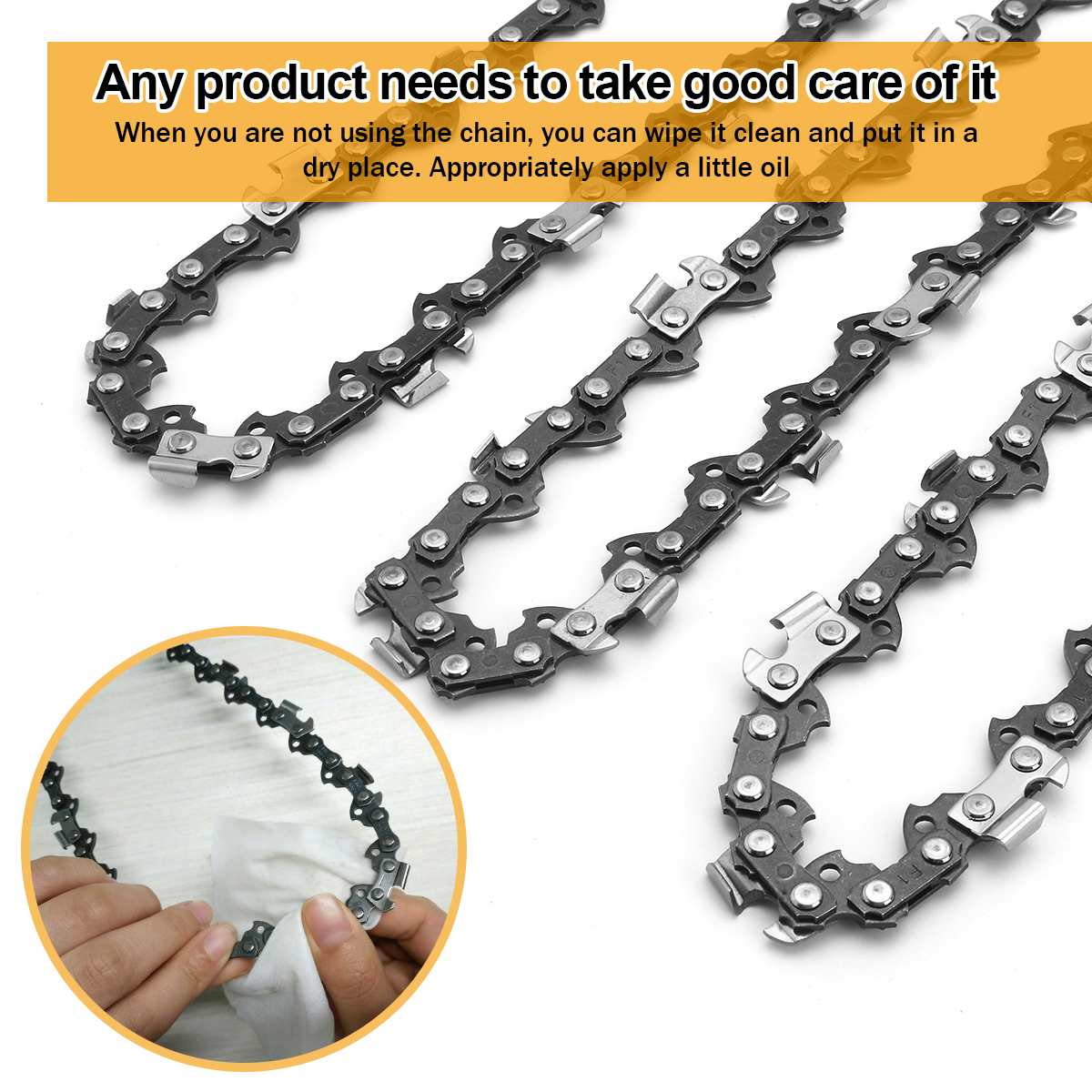 3Pcs Chainsaw Semi Chisel Chains 3/8LP 0.05 For St... – Grandado