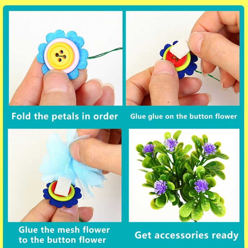 1 Set Colorful Flower Crafts Activity Kit Manual G... – Grandado