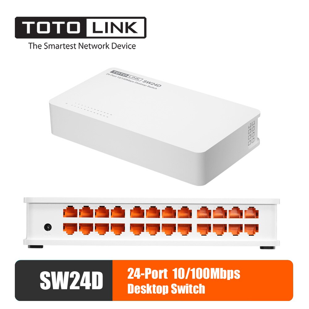 TOTOLINK SW24D Desktop Ethernet Switch Lan Hub 24-... – Grandado