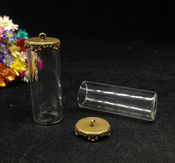 3pcs 40*15mm one side open tube bell jars glass gl... – Grandado