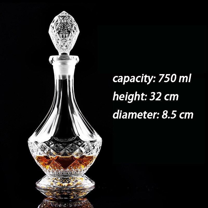 Fine lead-free crystal glass decanter whisky bottl... – Grandado