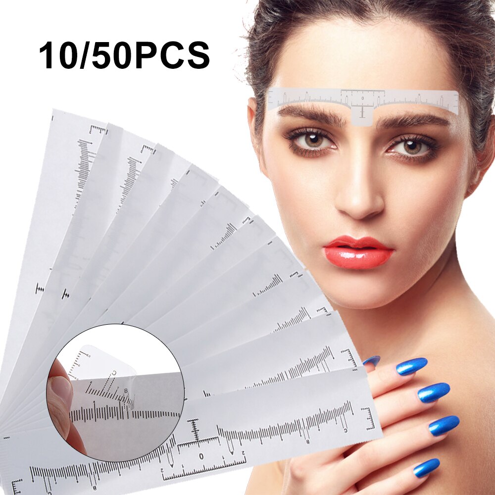 50PC Reusable Semi Permanent Eyebrow Ruler Eye Bro... – Grandado