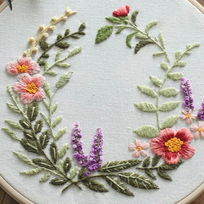 3d broderi starter kit med blomster enhjørning møn... – Grandado