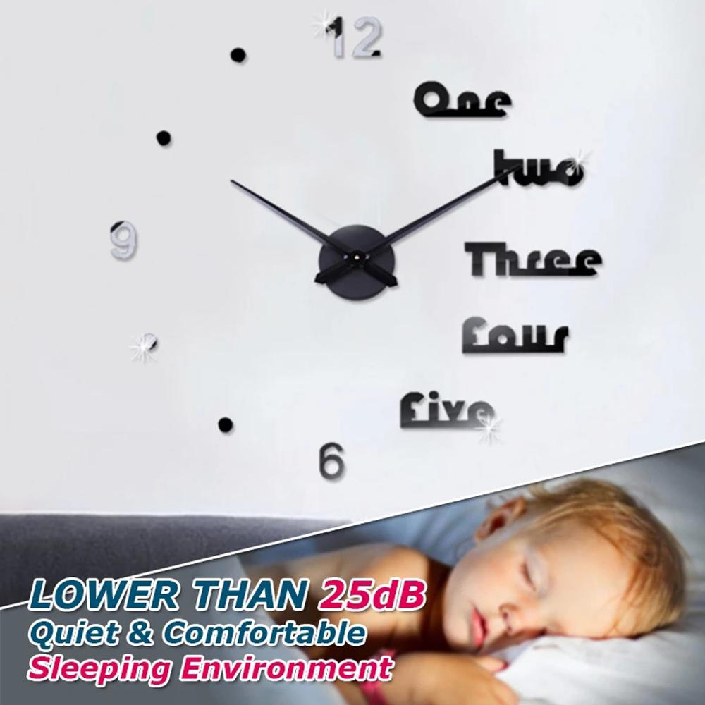 DIY Large Wall Clock Modern 3D Wall Sticker Clock ... – Grandado