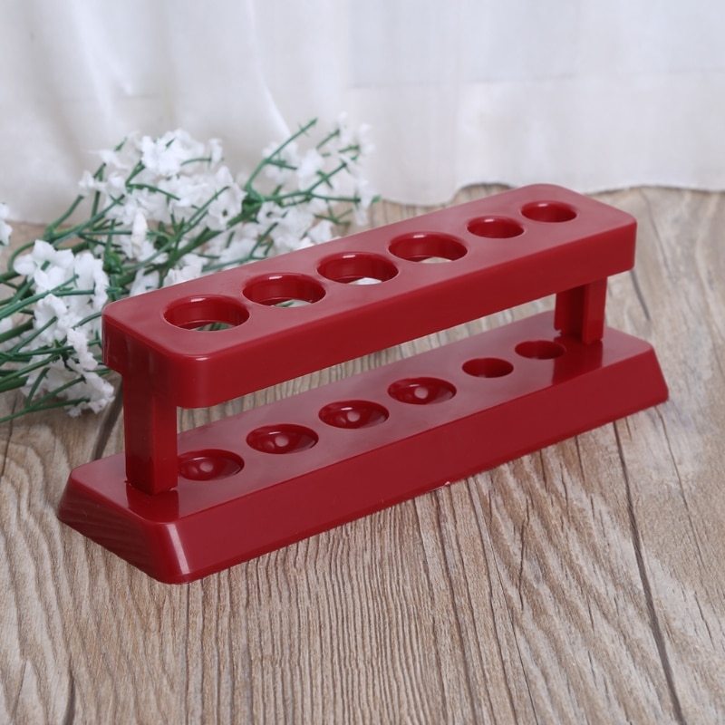 1 pc Reageerbuis Houder 6 Gat Plastic Rek Rood Sta... – Vicedeal