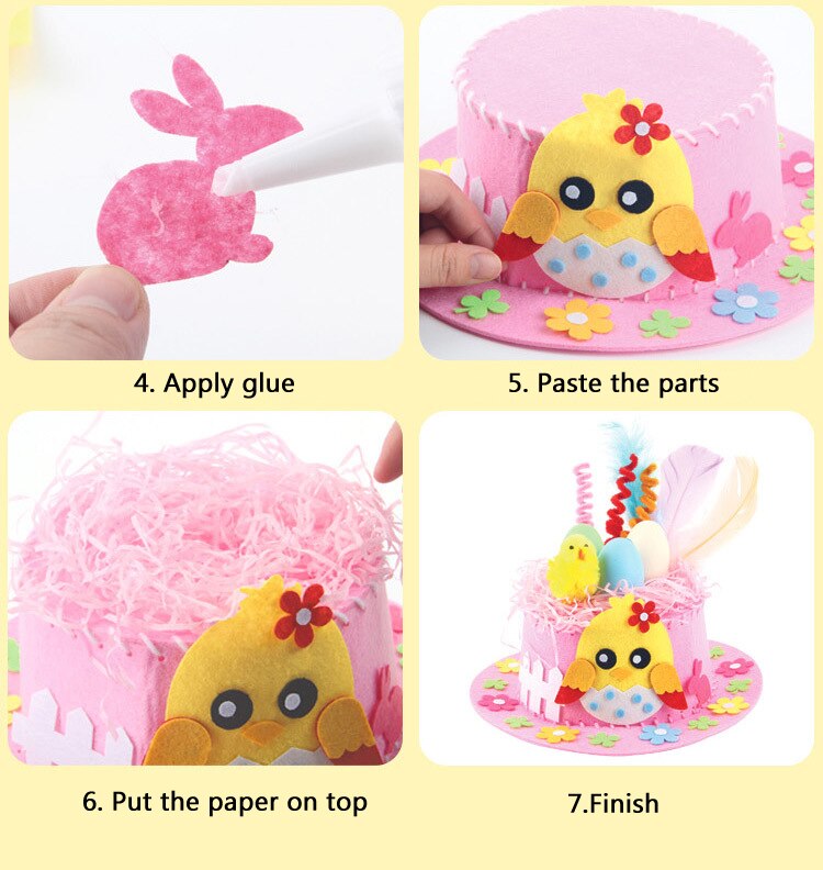 1 Set Easter hat children's clothing show DIY ... – Vicedeal