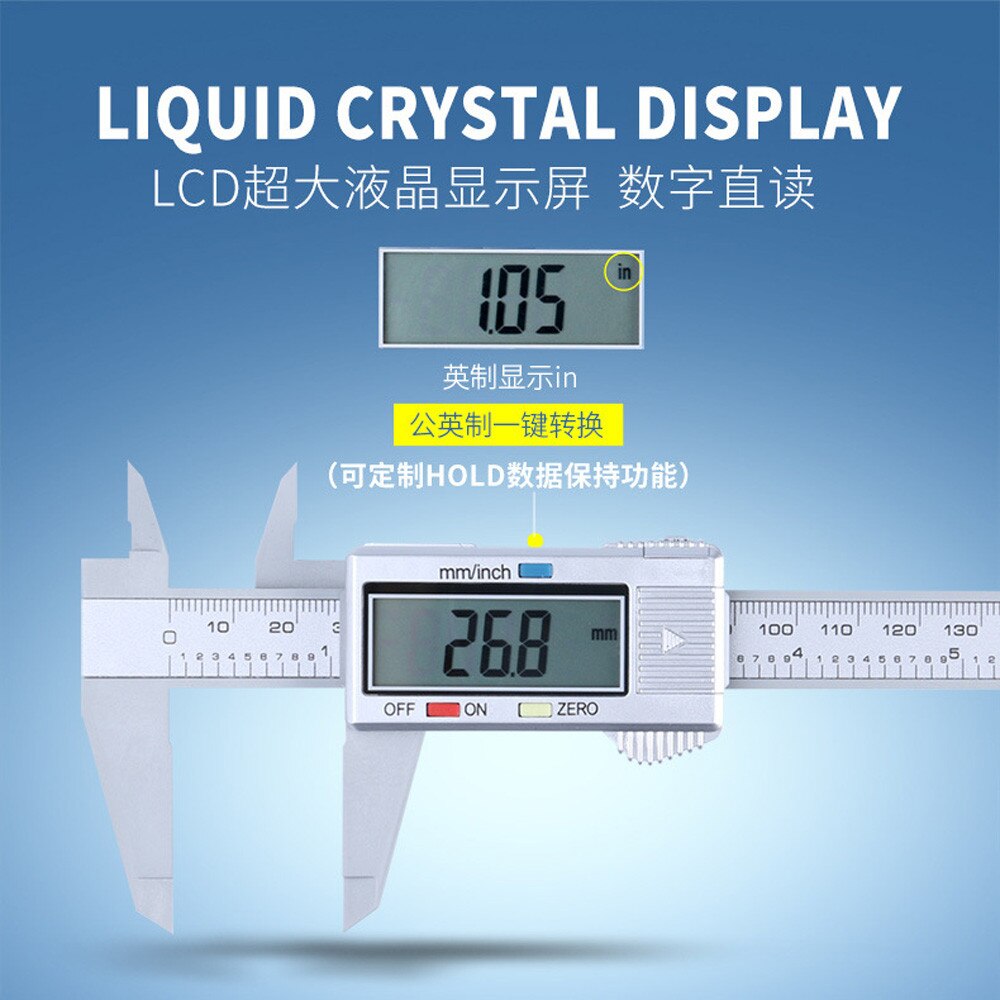 1pc Measuring Tool 0-150mm 6 Inch Plastic LCD Digi... – Grandado