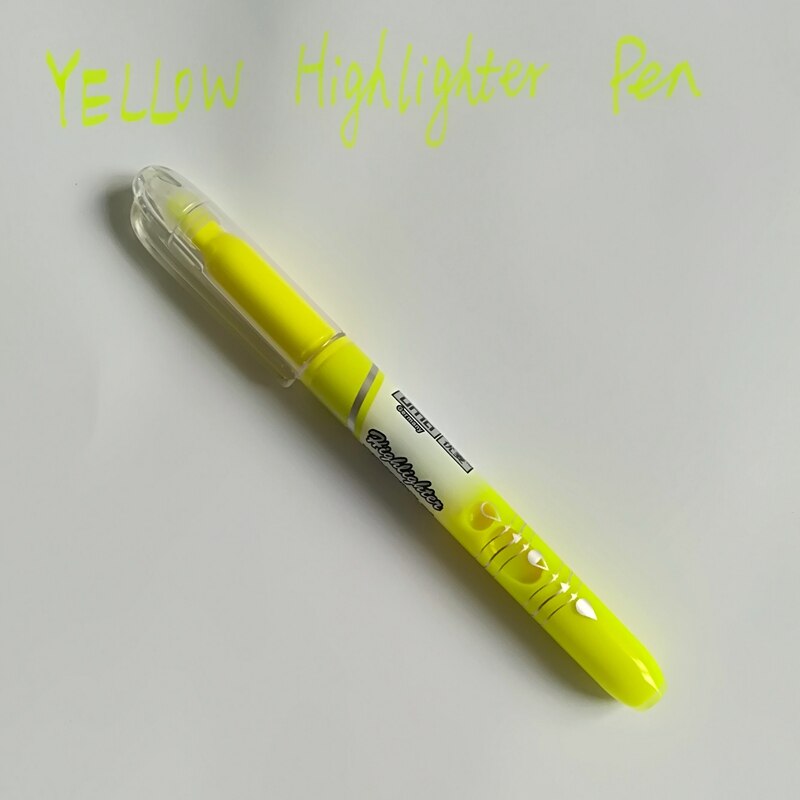 Yellow Color Fluorescent marker highlighter pen Mi... – Grandado