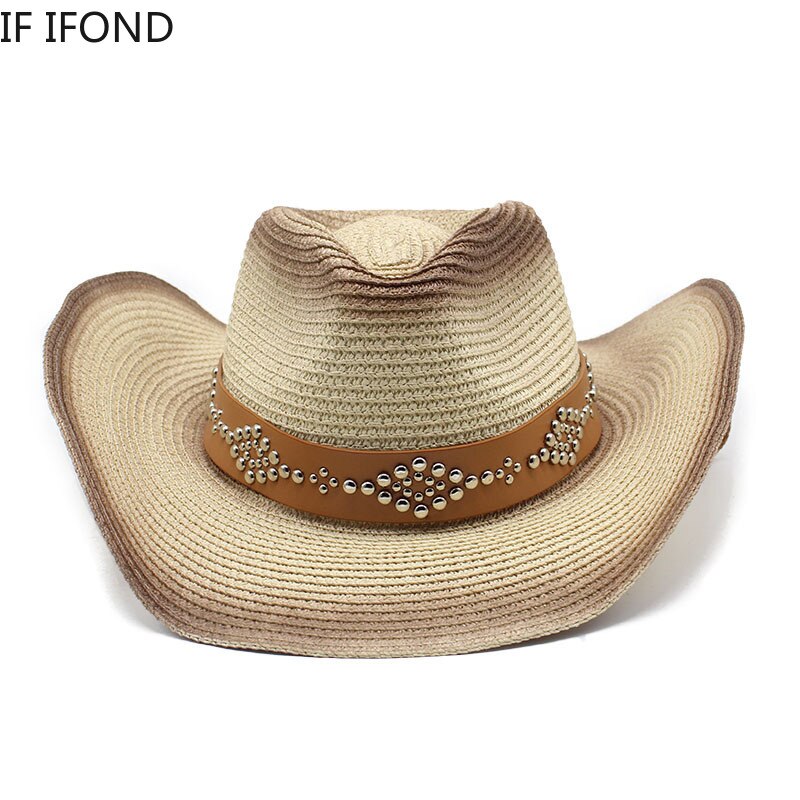 Zomer Western Cowboy Hoed Voor Mannen Vrouwen Bred... – Vicedeal
