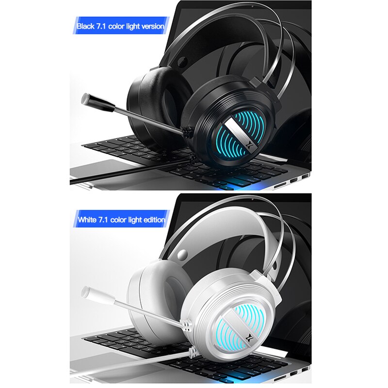 7.1 Channel Wired Headset Headset Computer Music H... – Vicedeal