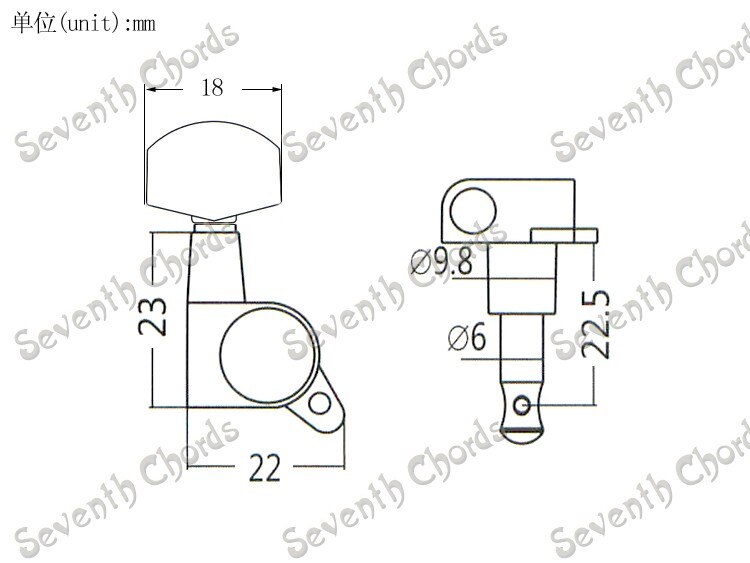 A Set 6 Pcs Chrome 18MM Square Button Sealed Gear ... – Vicedeal