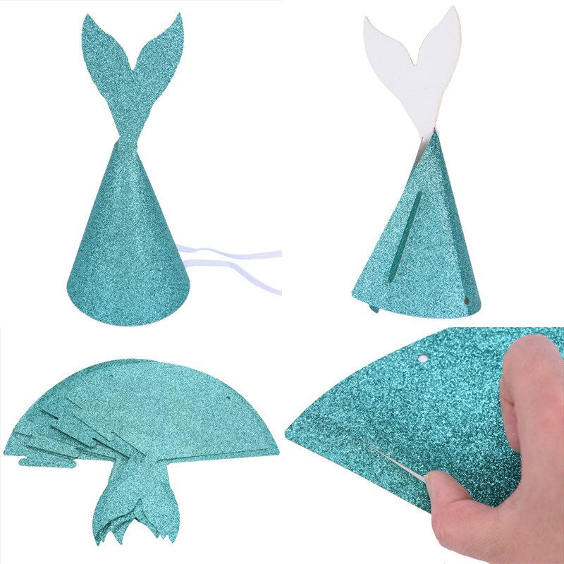 DIY Mermaid Tail Hats Gold Glitter Mermaid Hats He... – Grandado