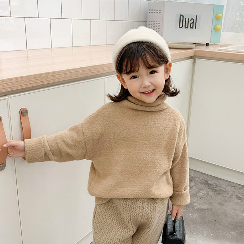Autumn Girls Long Sleeve Knitted Sweaters Kids War... – Vicedeal