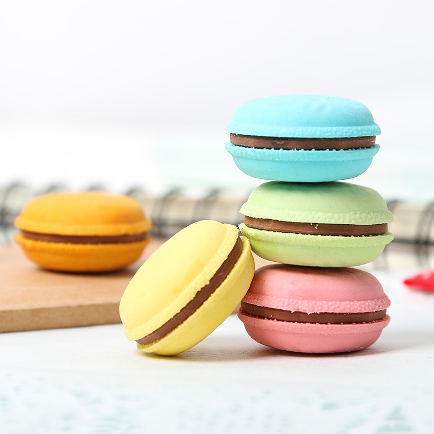 5 Teile/los Neuheit Macaron Gummi Radiergummi Krea... – Grandado