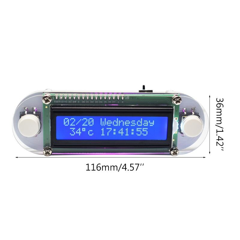 Colorful LCD Light DIY Candlelight Effect LCD1602 ... – Grandado