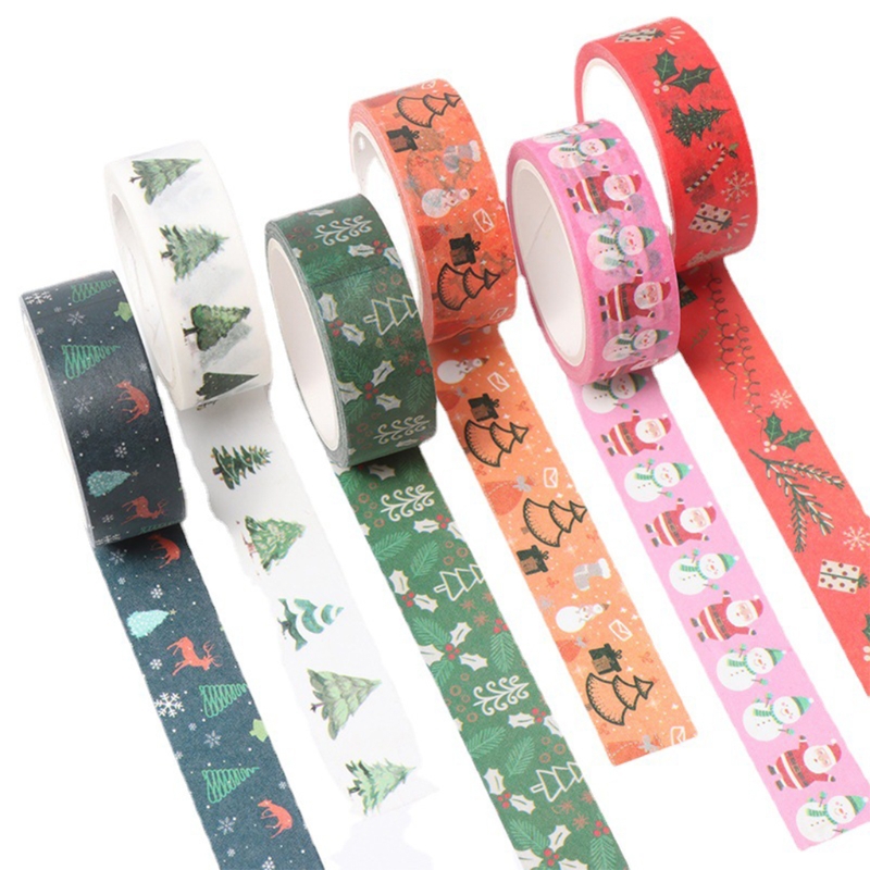 18 Rolls Christmas Washi Tapes Santa Snowflake Tre... – Vicedeal